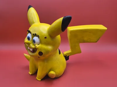Cursed Pikachu SpongeBob SquarePants by SnK3DD - MakerWorld