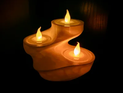 Swirl - LED tea light holder by Áron Pozsár MakerWorld: Download Free ...