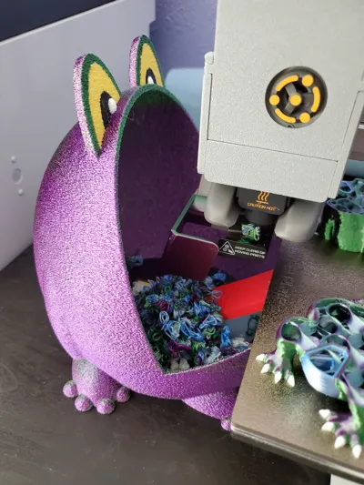 "THE FROGGER" - A1/A1 MINI FILAMENT POOP BIN by INFINITY 3D PRINTS ...