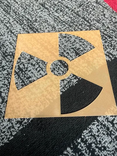 Radioactive - stencil for spray paint - Free 3D Print Model - MakerWorld