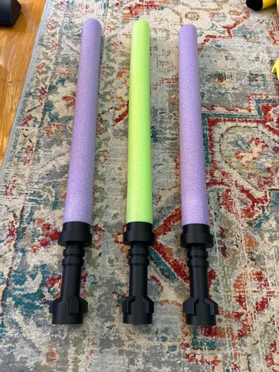 LEG0 Brick Lightsabr Inspired Pool Noodle Handle - Free 3D Print Model ...