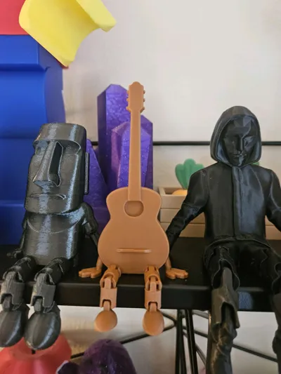 Make your own band - Articulated Guitar buddy - Free 3D Print Model ...