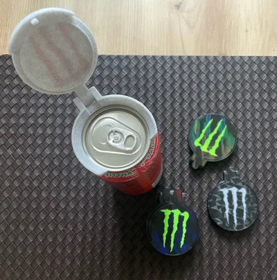 Monster can lid print in Place - Free 3D Print Model - MakerWorld