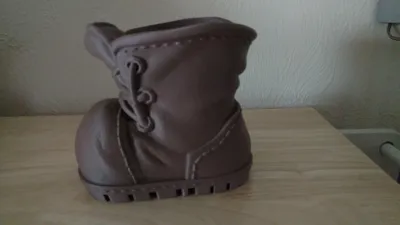 Boot Planter - no AMS - no supports - Free 3D Print Model - MakerWorld
