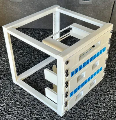 10-inch 5U Fully 3D-Printed Rack Cabinet Project by Szczybyrybobry ...