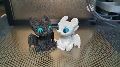 Toothless Night Fury with a Knitted Design by PinkyWings MakerWorld ...