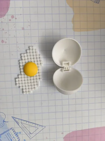 Toy egg with shell - Free 3D Print Model - MakerWorld