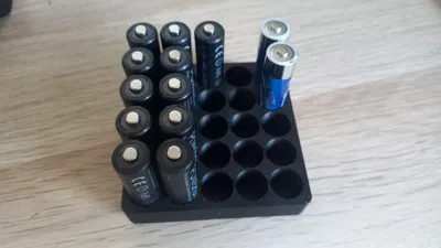 Gridfinity AA Battery Trays (multiple sizes) Remixed by Dalkain ...