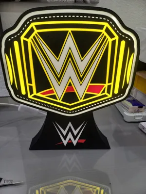 WWE Title Belt LED Lamp by bearswampdesigns - MakerWorld