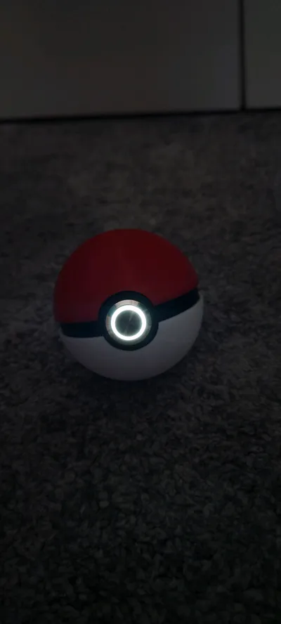 Pokeball LED Button - Free 3D Print Model - MakerWorld