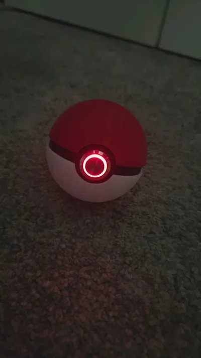 Pokeball LED Button - Free 3D Print Model - MakerWorld