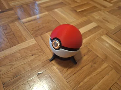 Pokeball LED Button - Free 3D Print Model - MakerWorld