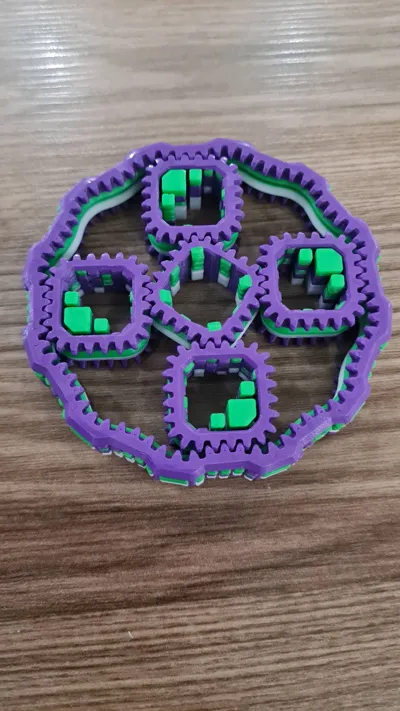 "Fragment" Square Planetary Gears Fidget Spinner by G-Man Projects ...
