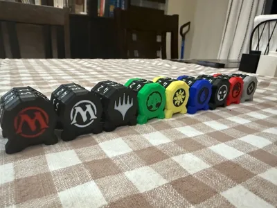 Life Counter's (MTG Mana Colors) - Free 3D Print Model - MakerWorld