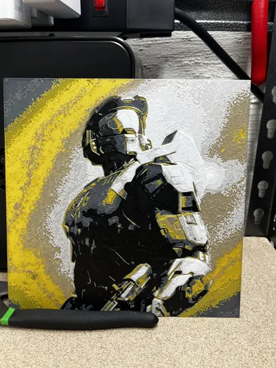 Halo Master Chief HueForge by Eminent3D - MakerWorld