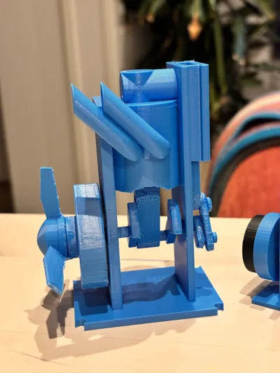 Small Vacuum/Air powered engine V2 - Free 3D Print Model - MakerWorld