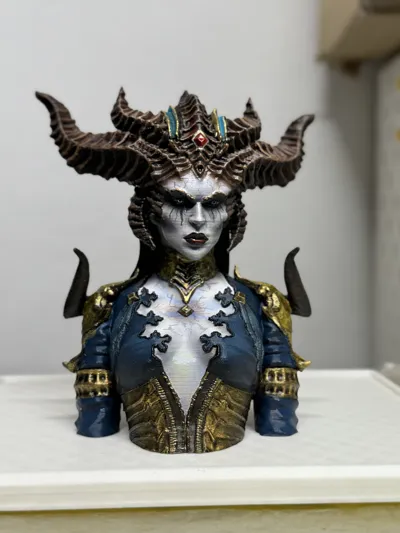 Lilith bust (Pre-Supported) by FotisMint MakerWorld: Download Free 3D Models