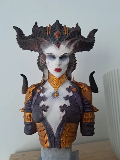 Lilith bust (Pre-Supported) by FotisMint MakerWorld: Download Free 3D Models
