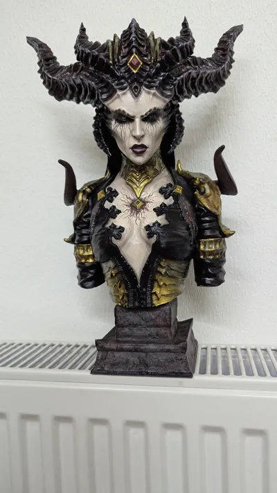 Lilith bust (Pre-Supported) by FotisMint MakerWorld: Download Free 3D Models