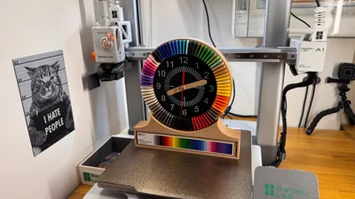 Filament Swatch - Wall Clock by Lukas MakerWorld: Download Free 3D Models