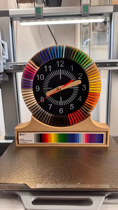Filament Swatch - Wall Clock by Lukas MakerWorld: Download Free 3D Models