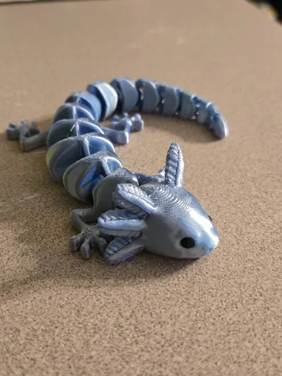 Articulated Axolotl (Multicolor) Remixed by Molodos - MakerWorld