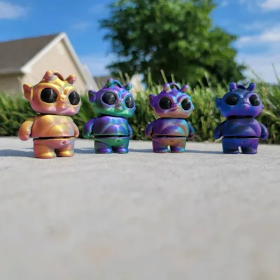 Flexi Dave The Alien & Keychain - No Supports by 3DeepDesigns ...