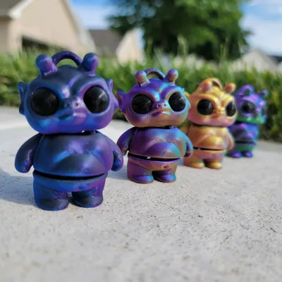 Flexi Dave The Alien & Keychain - No Supports by 3DeepDesigns ...