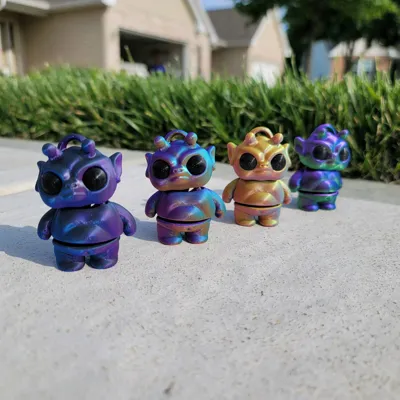 Flexi Dave The Alien & Keychain - No Supports by 3DeepDesigns ...