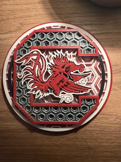 South Carolina Gamecocks Dimensional Mosaic - Free 3D Print Model ...