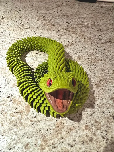 Year of the Snake Viral Hit—Articulated Rainbow Snake, Viper, and White ...