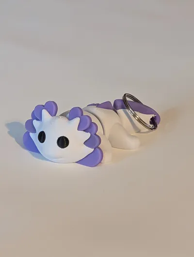 Flexi Axo-Love-tl & Keychain - Axolotl No Supports - Free 3D Print ...