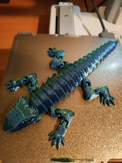 Flexi Bearded Dragon - Free 3D Print Model - MakerWorld