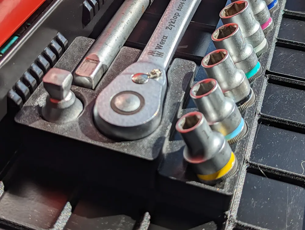 Gridfinity + Wera 1/2" Zyklop Metal Ratchet by MrStolarsky - MakerWorld