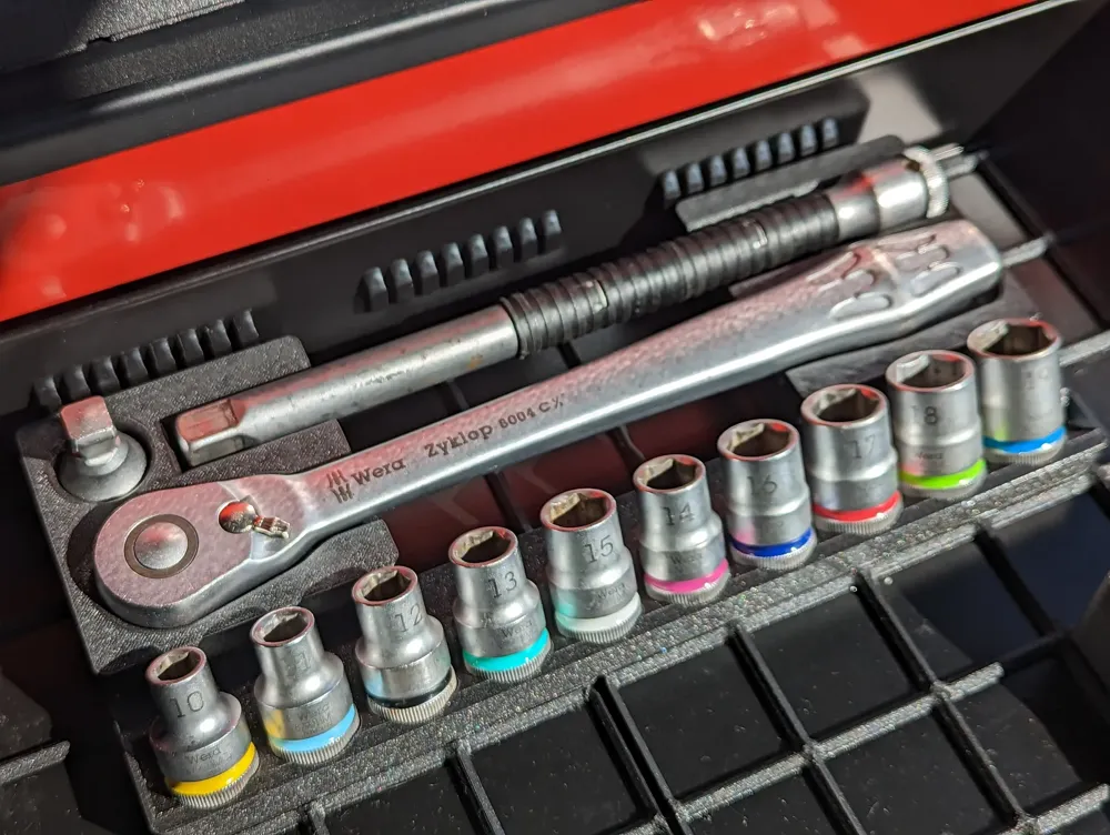 Gridfinity + Wera 1/2" Zyklop Metal Ratchet by MrStolarsky - MakerWorld