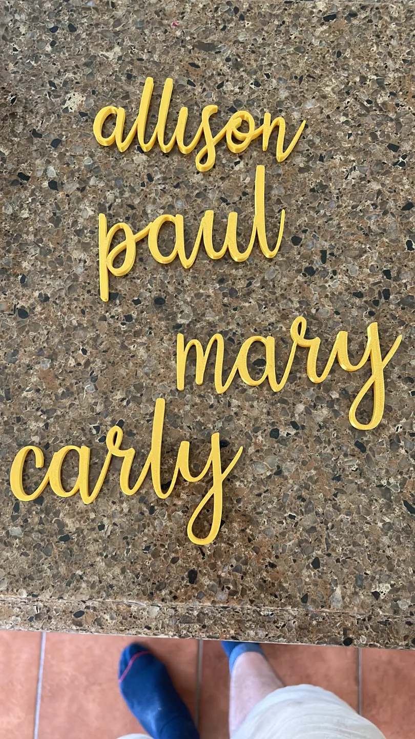 3D-Printable Cursive Names: Make Your Name Stand Out in 3D! - Free 3D ...