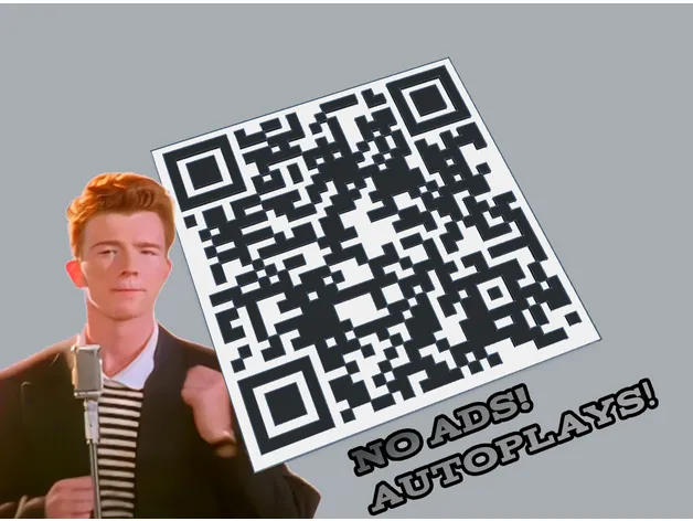 rick roll QR code Shared by urielalvarez - MakerWorld