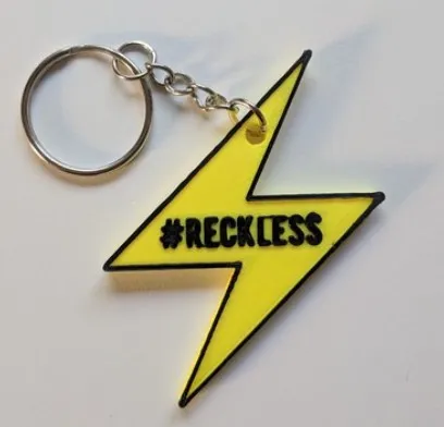 Bitcoin Lightning Reckless Key Chain by CryptoCloaks - MakerWorld