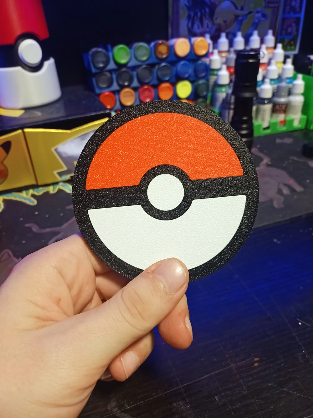 Pokeball Coaster and holder Pokemon by Scattered CollectablesMakerWorld ...