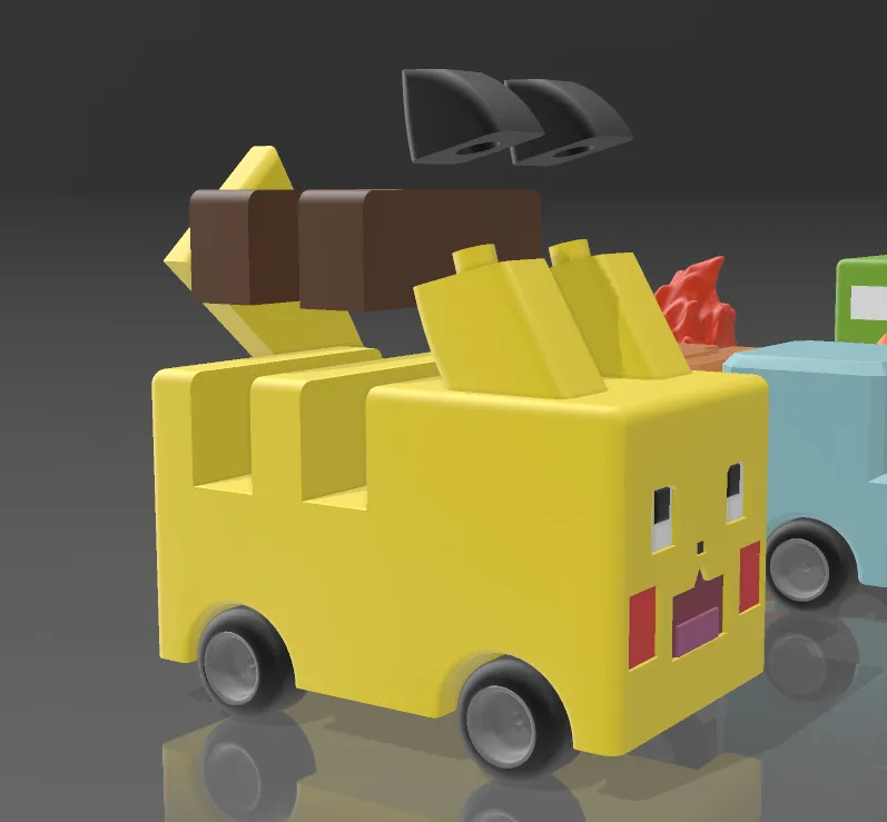 Pikachu Toy Car Easy Print by Scattered Collectables - MakerWorld