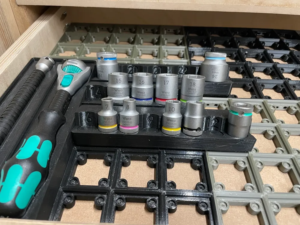 Gridfinity + Wera 3/8" Complete Socket Set 6-24mm by mrstolarsky ...