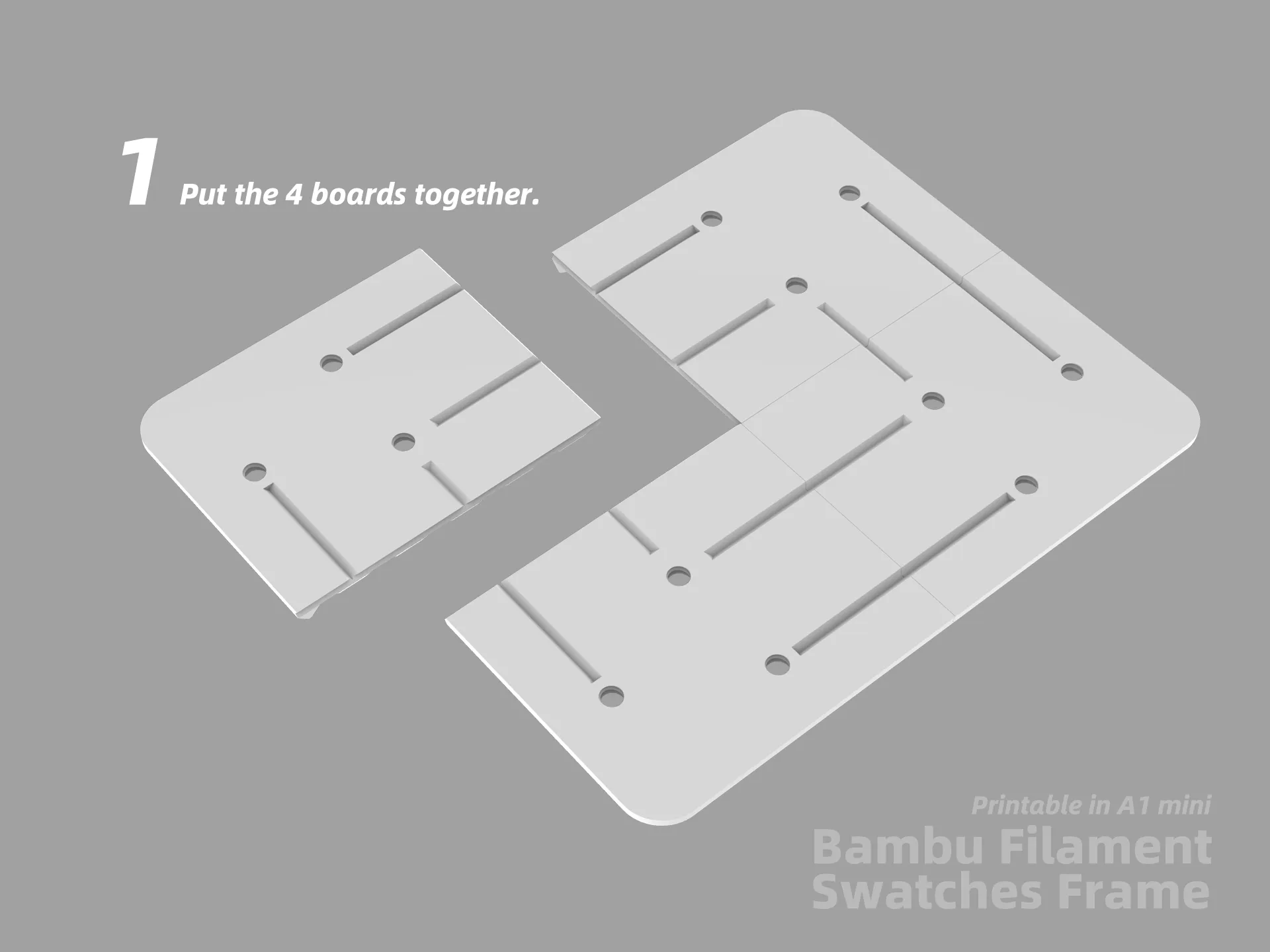 Bambu Filament Swatches Frame by wuguigui MakerWorld: Download Free 3D ...