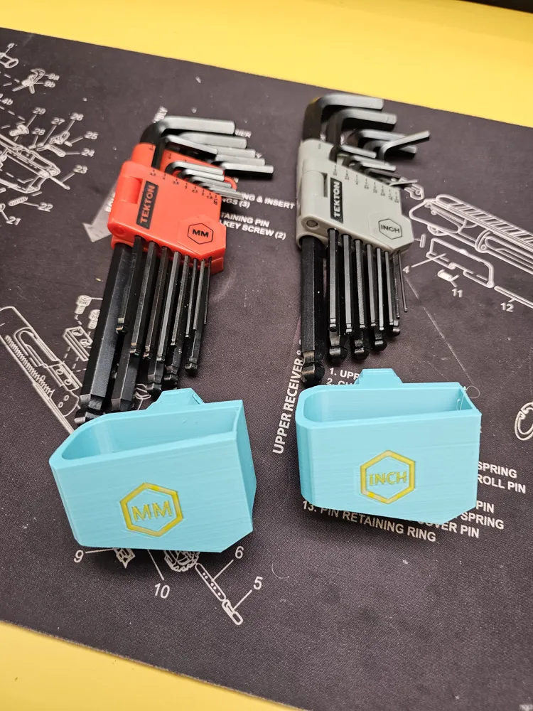 Honeycomb Storage Wall (HSW) Tekton allen key holder Remixed by chuckr - MakerWorld