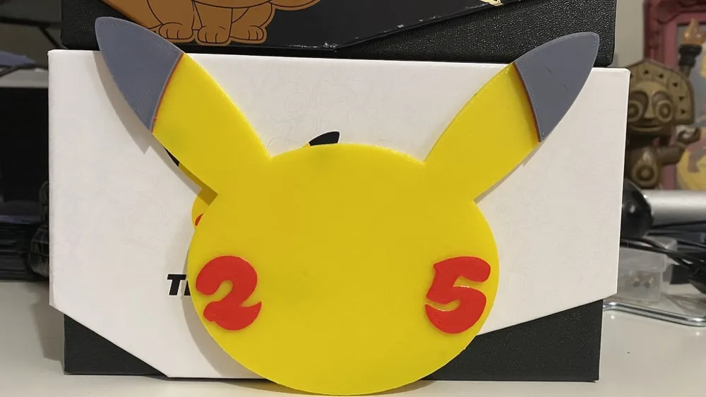Pokémon 25th anniversary Pikachu Logo by Markharris1989 - MakerWorld