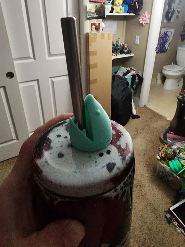 Shark Attack! Straw Topper by KyuubiNight MakerWorld: Download Free 3D ...