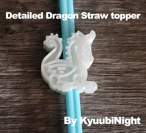 Detailed Dragon Straw topper by KyuubiNight - MakerWorld