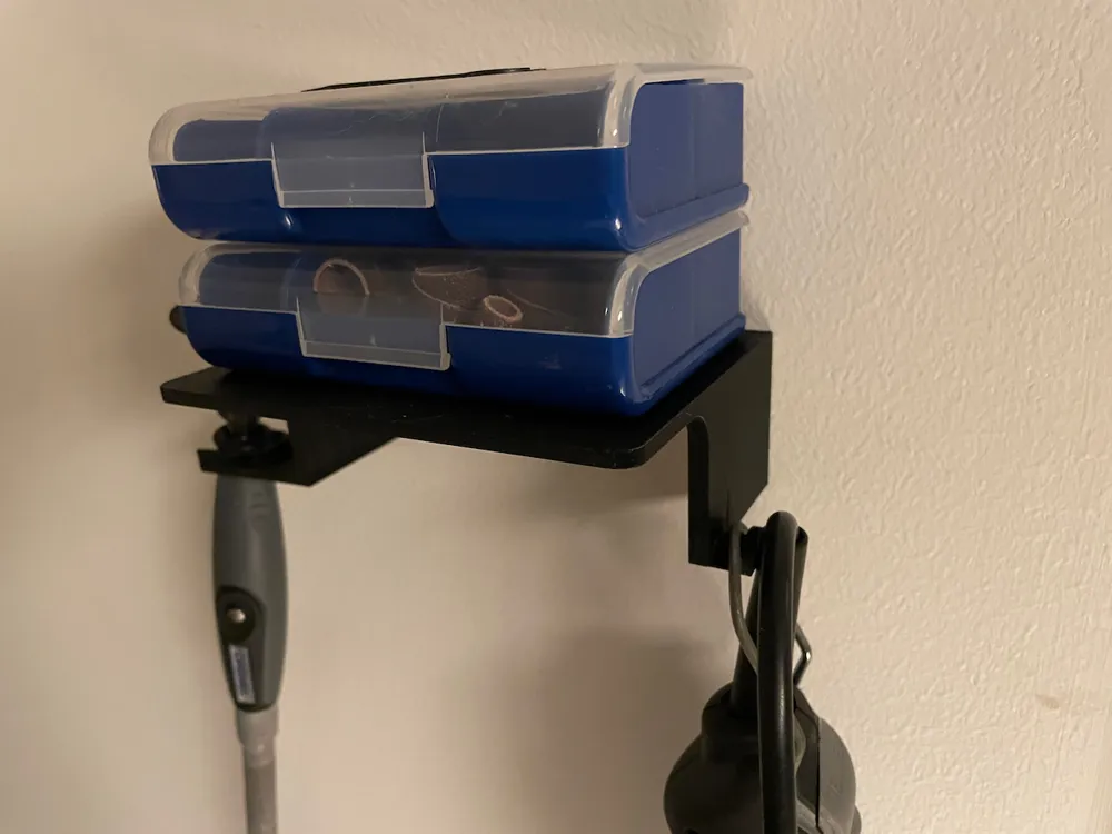 Dremel wall hanger with shelf by tjugan MakerWorld: Download Free 3D Models