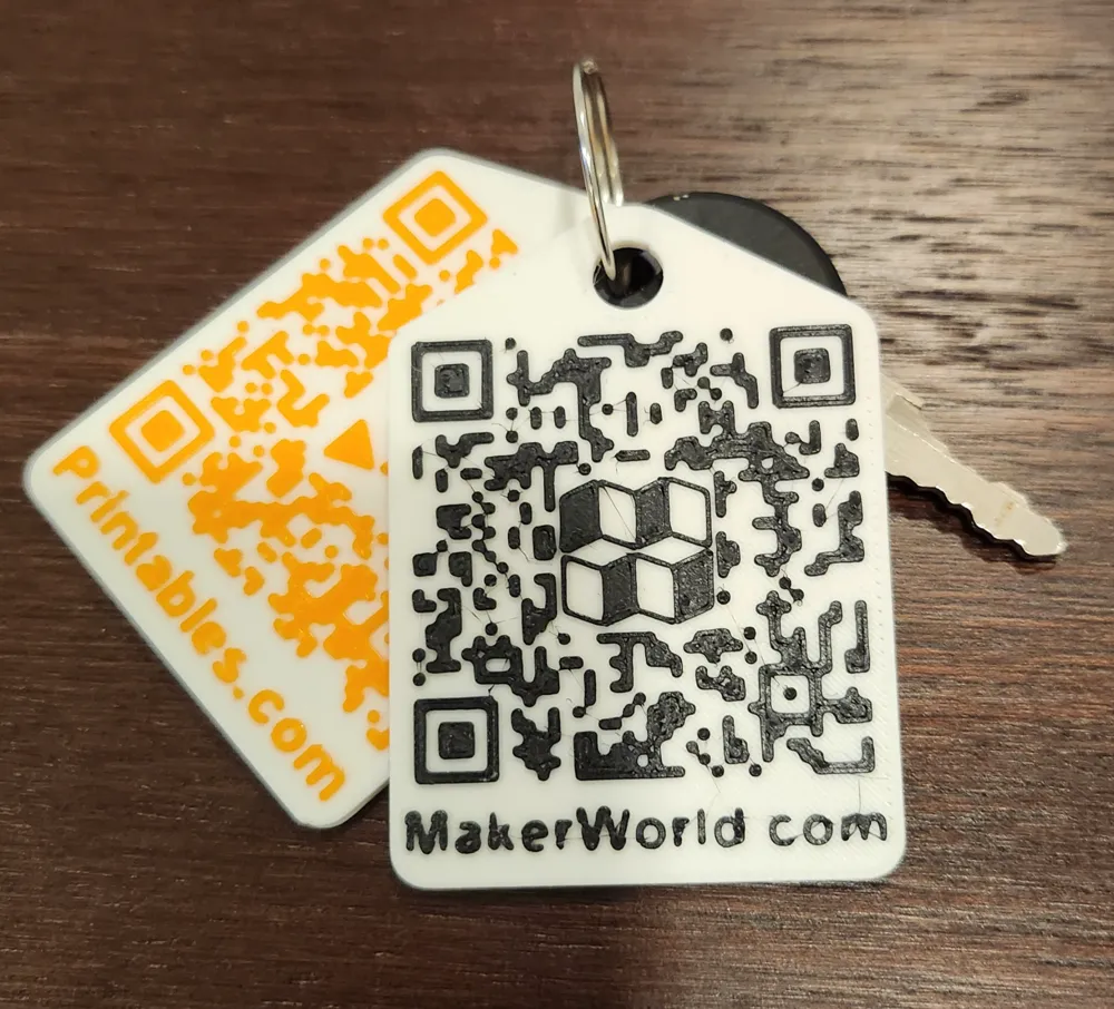 MakerWorld QR key fob, OpenSCAD customizable Remixed by DP design ...
