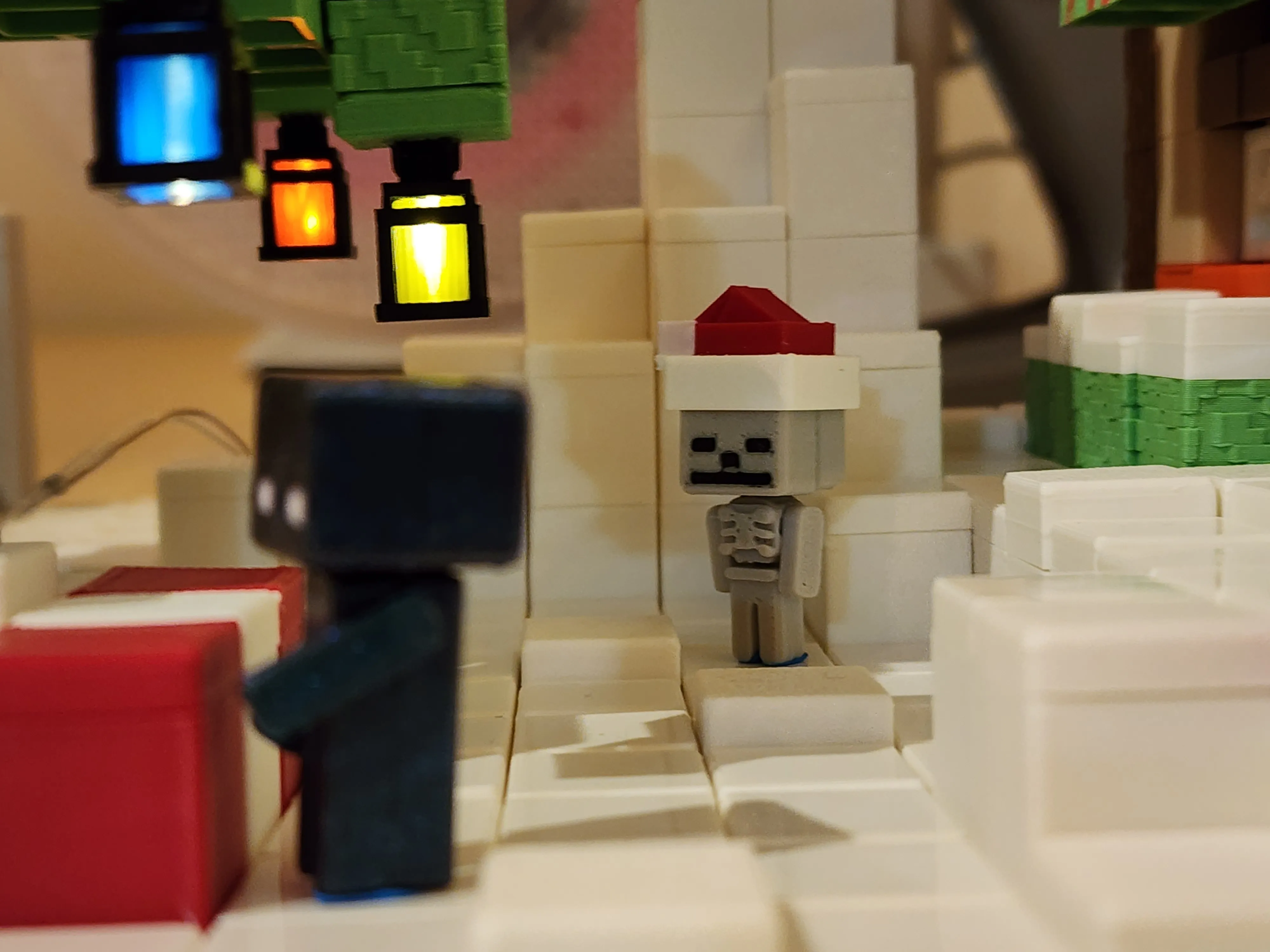 Minecraft-inspire Skeleton Minifigure Kit/Keychain by chiz_m - MakerWorld