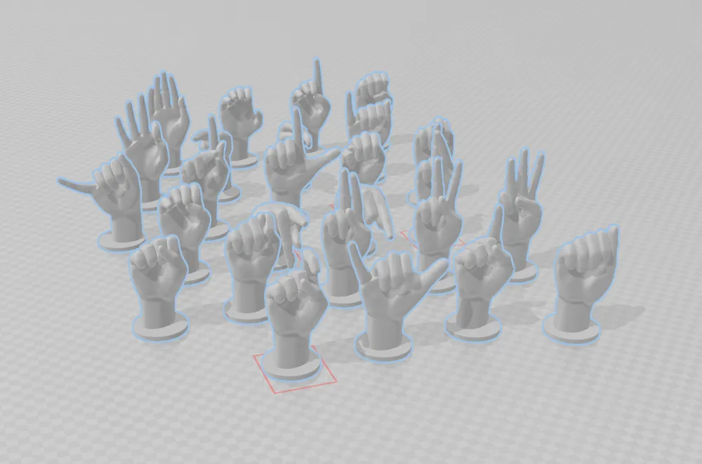 American Sign Language FULL ALPHABET by Sscigg - MakerWorld